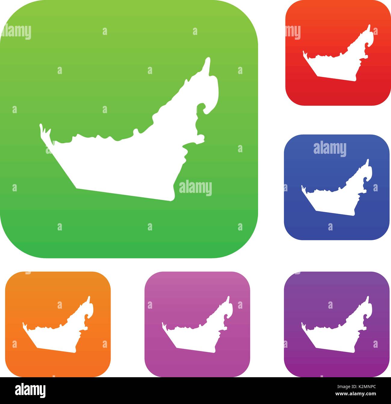 United Arab Emirates map set collection Stock Vector Image & Art - Alamy