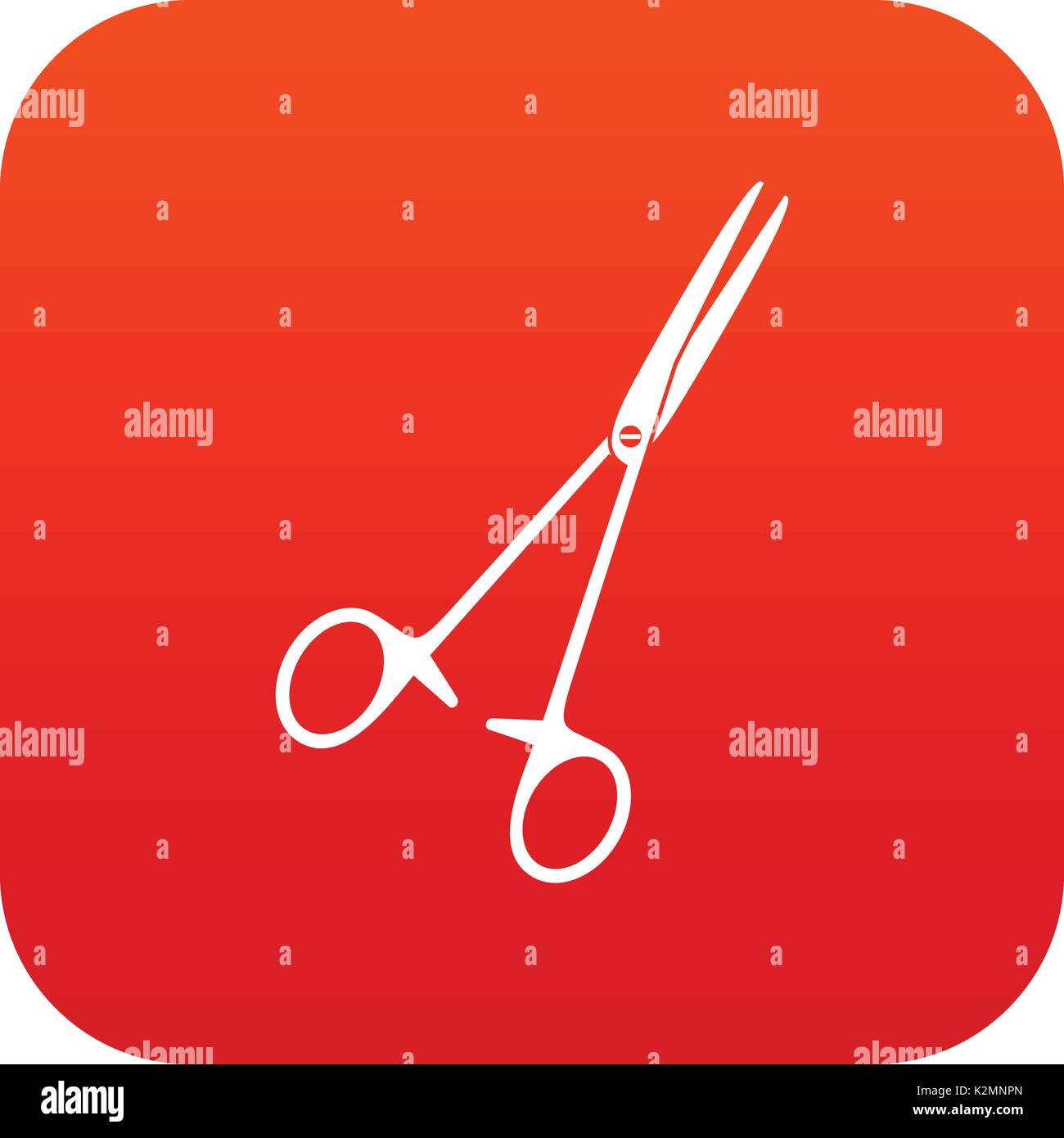 Medical clamp scissors icon digital red Stock Vector Image & Art - Alamy