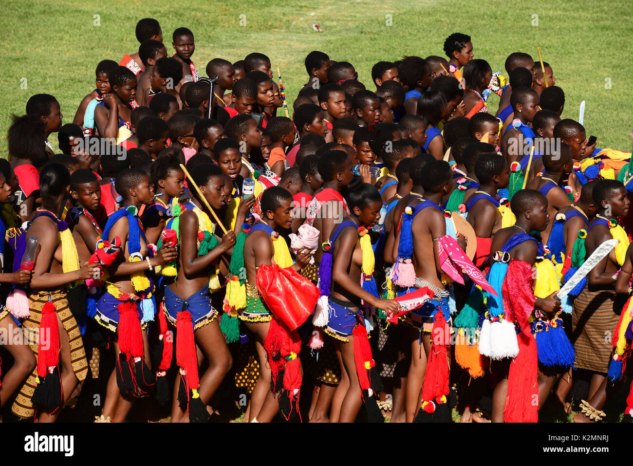 Swaziland Umhlanga Reed Dance Stock Photo - Alamy