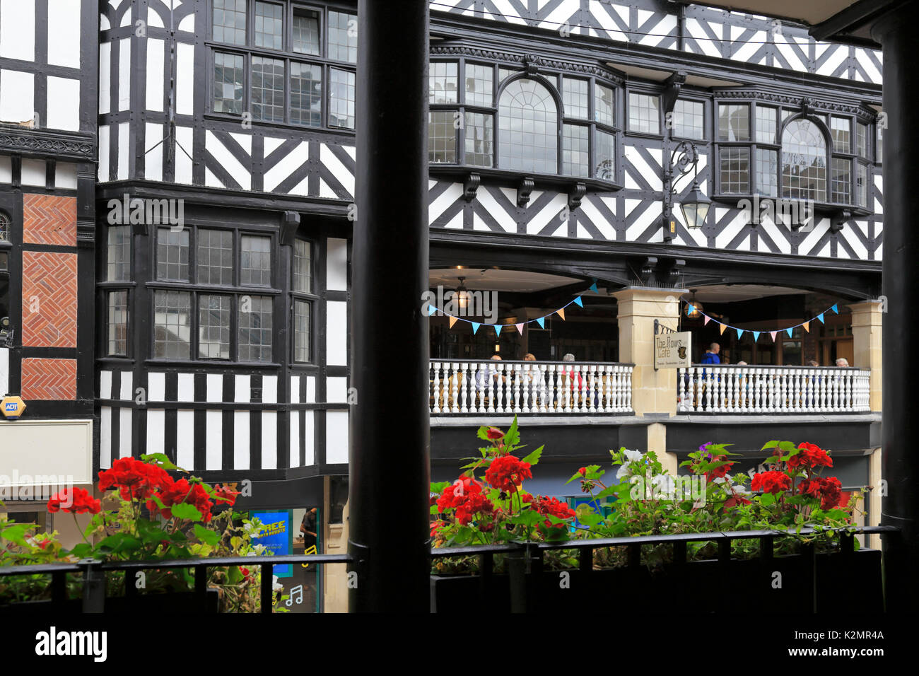 Eastgate Rows from the Rows, Chester, Cheshire, England, UK Stock Photo ...