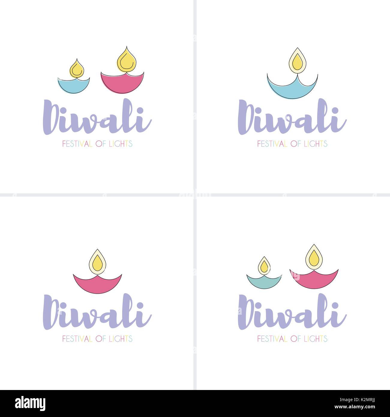 Traditional diwali oil lamp Stock Vector Images - Alamy