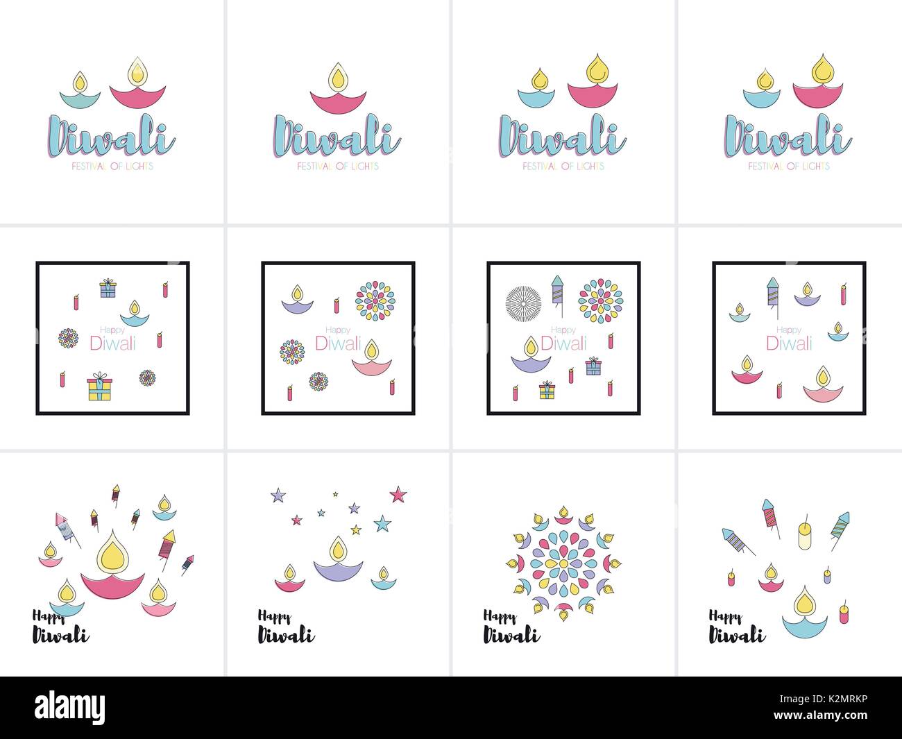 Happy Diwali text design Stock Vector Image & Art - Alamy