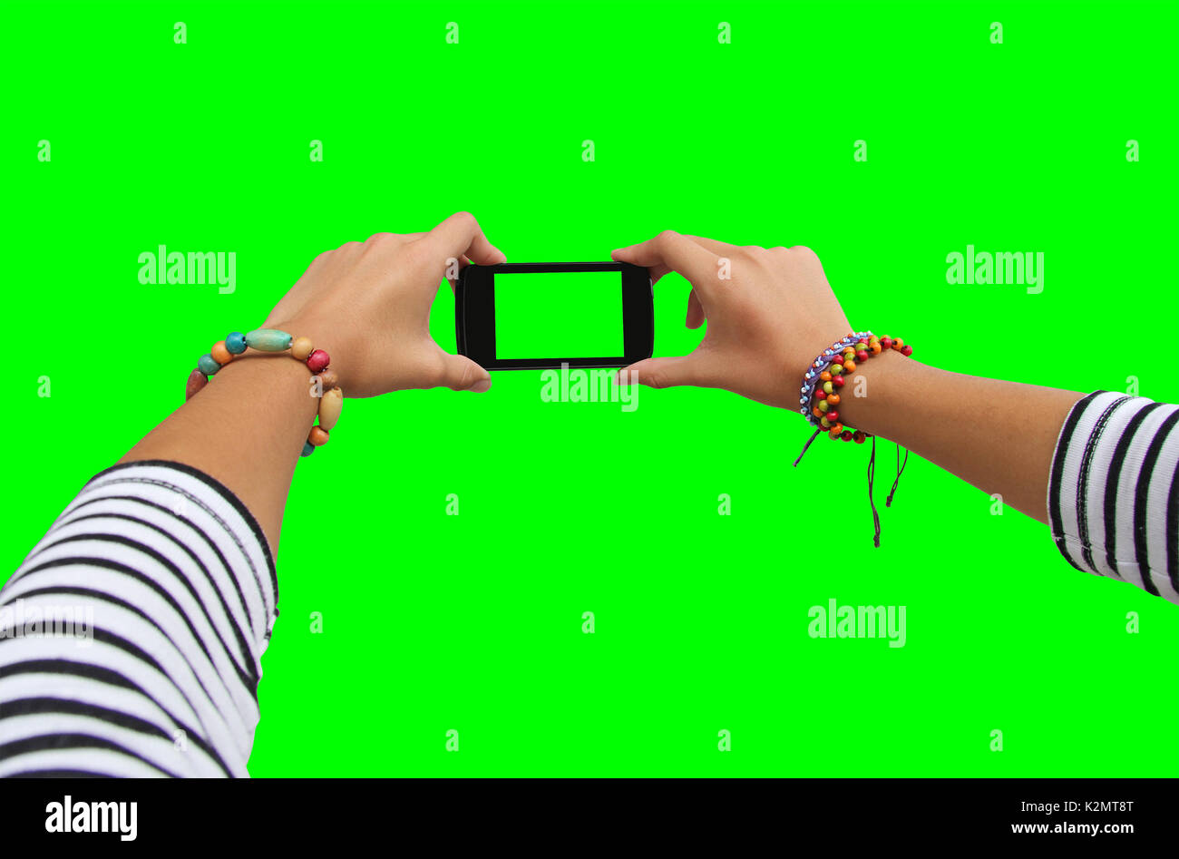 Phone hand green screen hi-res stock photography and images - Alamy