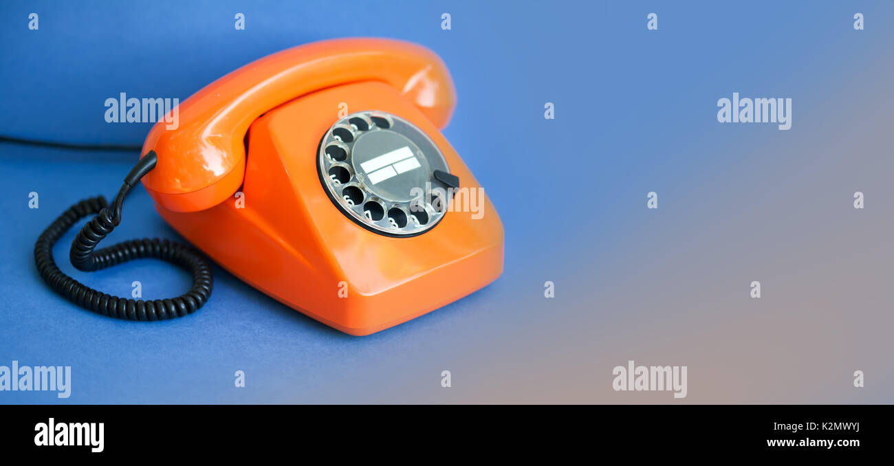 Blue handset hi-res stock photography and images - Alamy