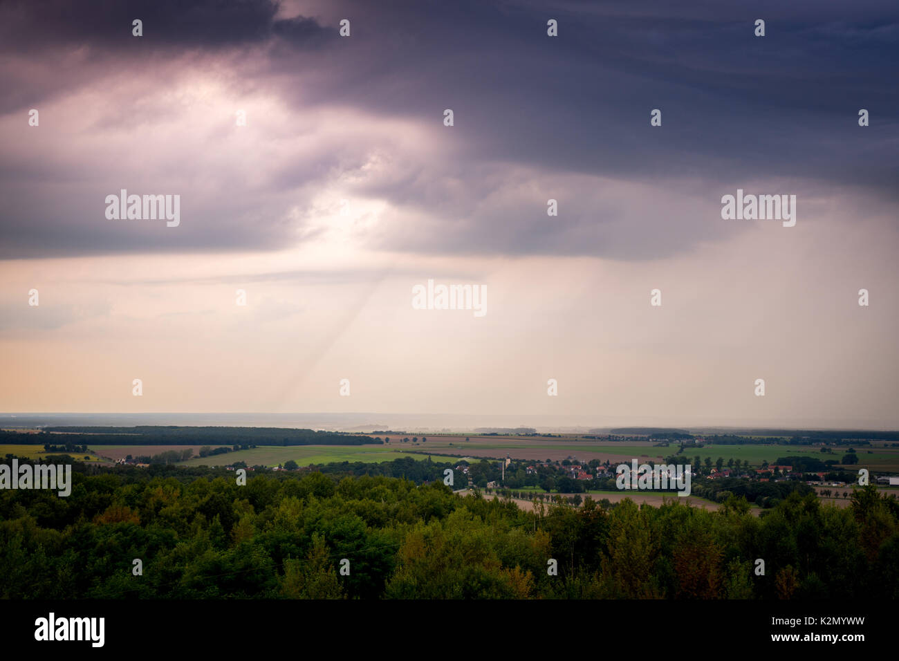 Summer rain time in Germany with cloud formations Stock Photo - Alamy