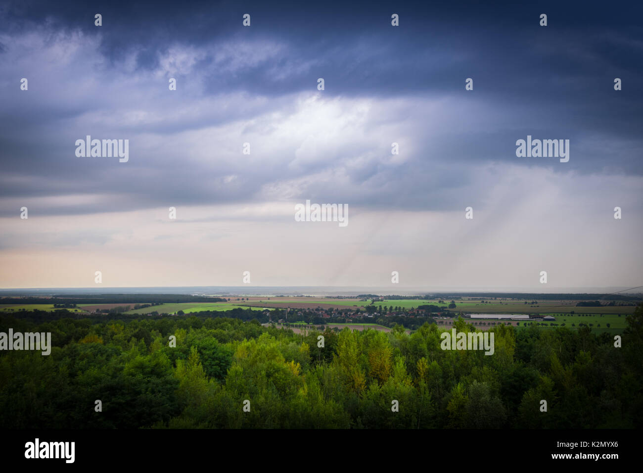 Summer rain time in Germany with cloud formations Stock Photo - Alamy