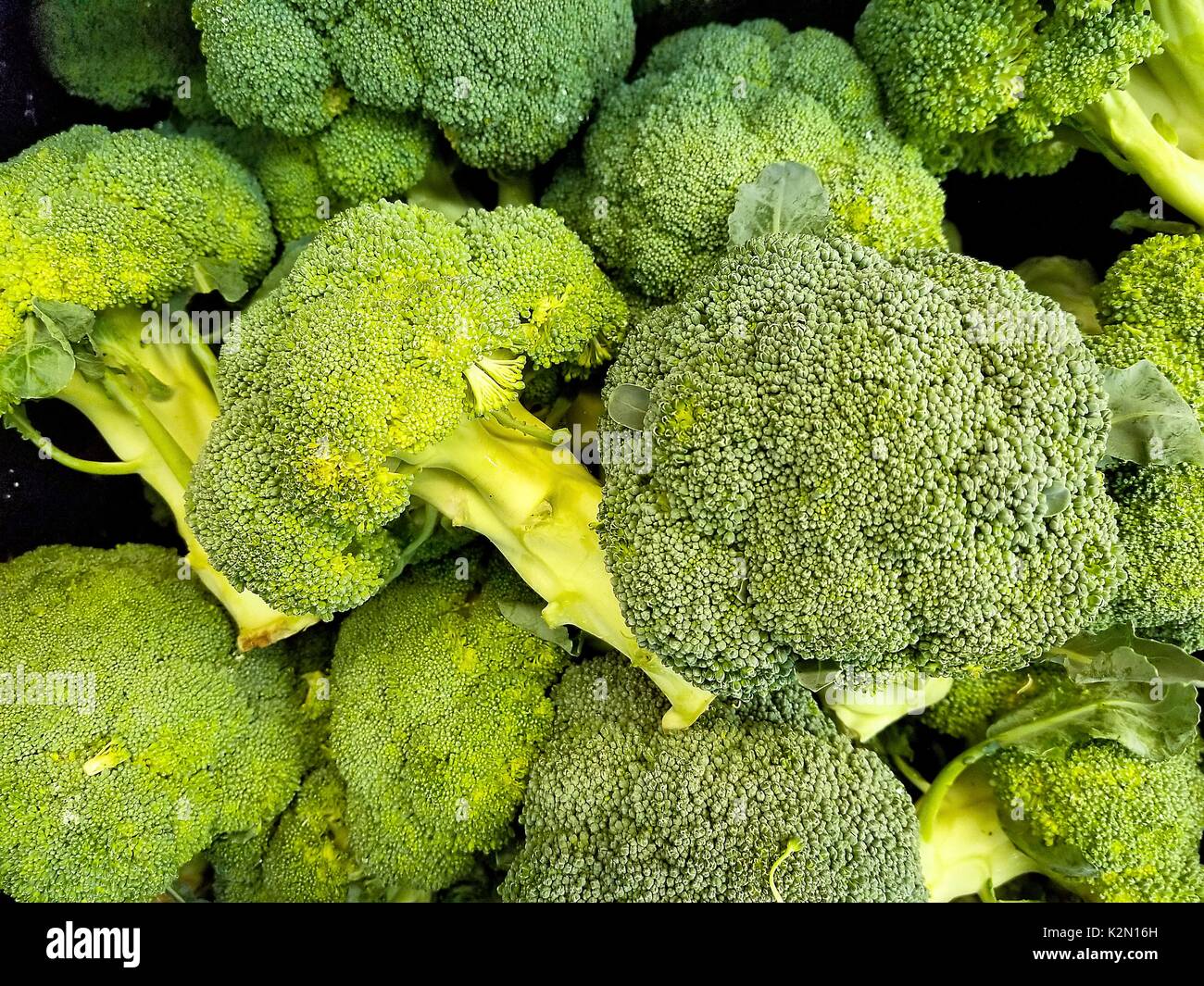 Vibrant green broccoli florets hi-res stock photography and images - Alamy