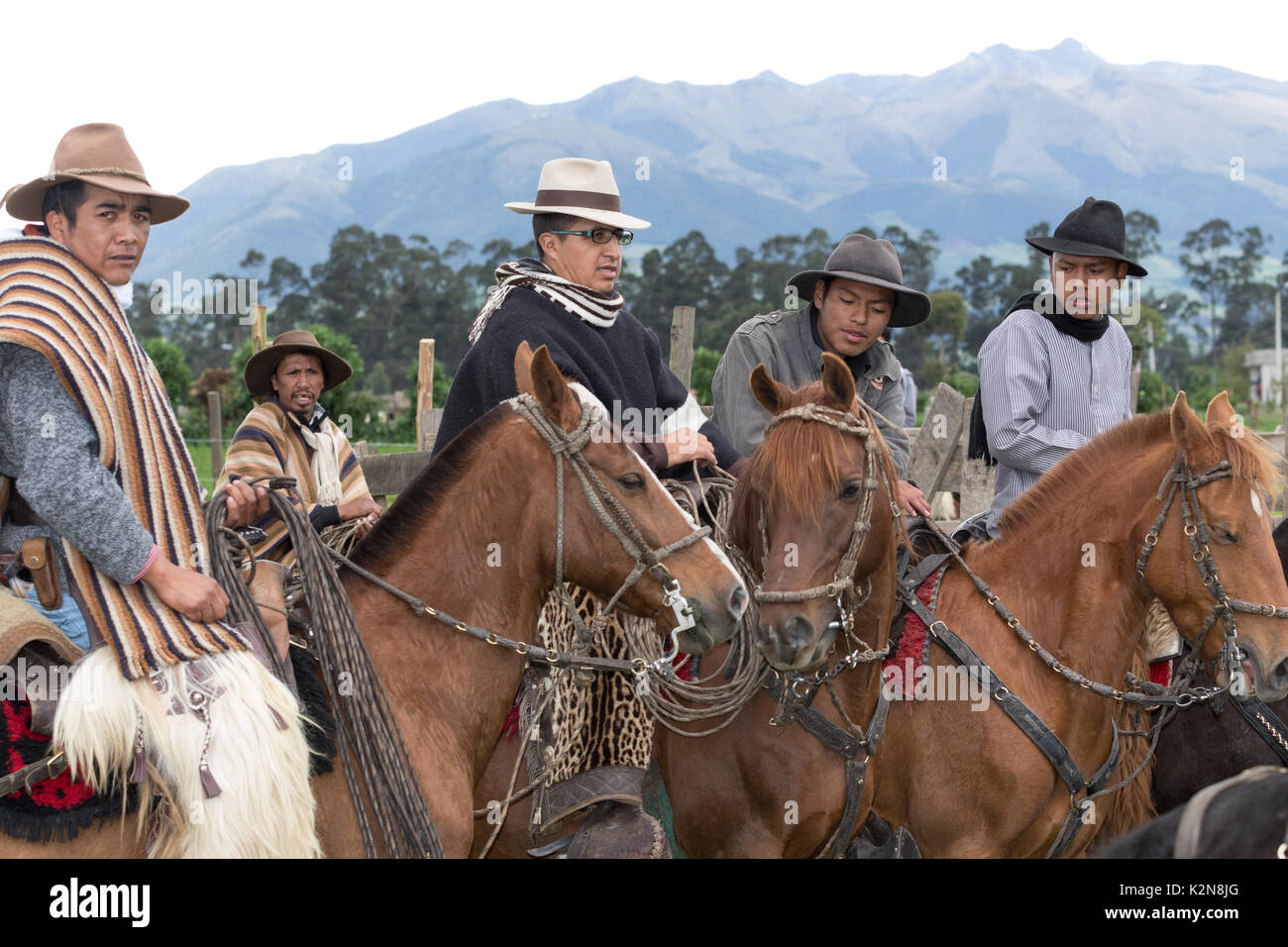 June 3, 2017 Machachi, Ecuador: group of cowboys called 'chagra' on ...