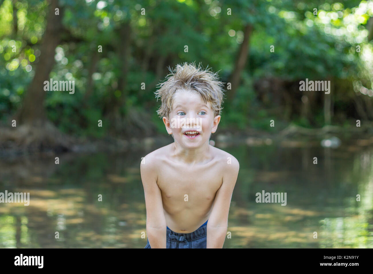 Portrait of a boy with blurred background Stock Photo - Alamy