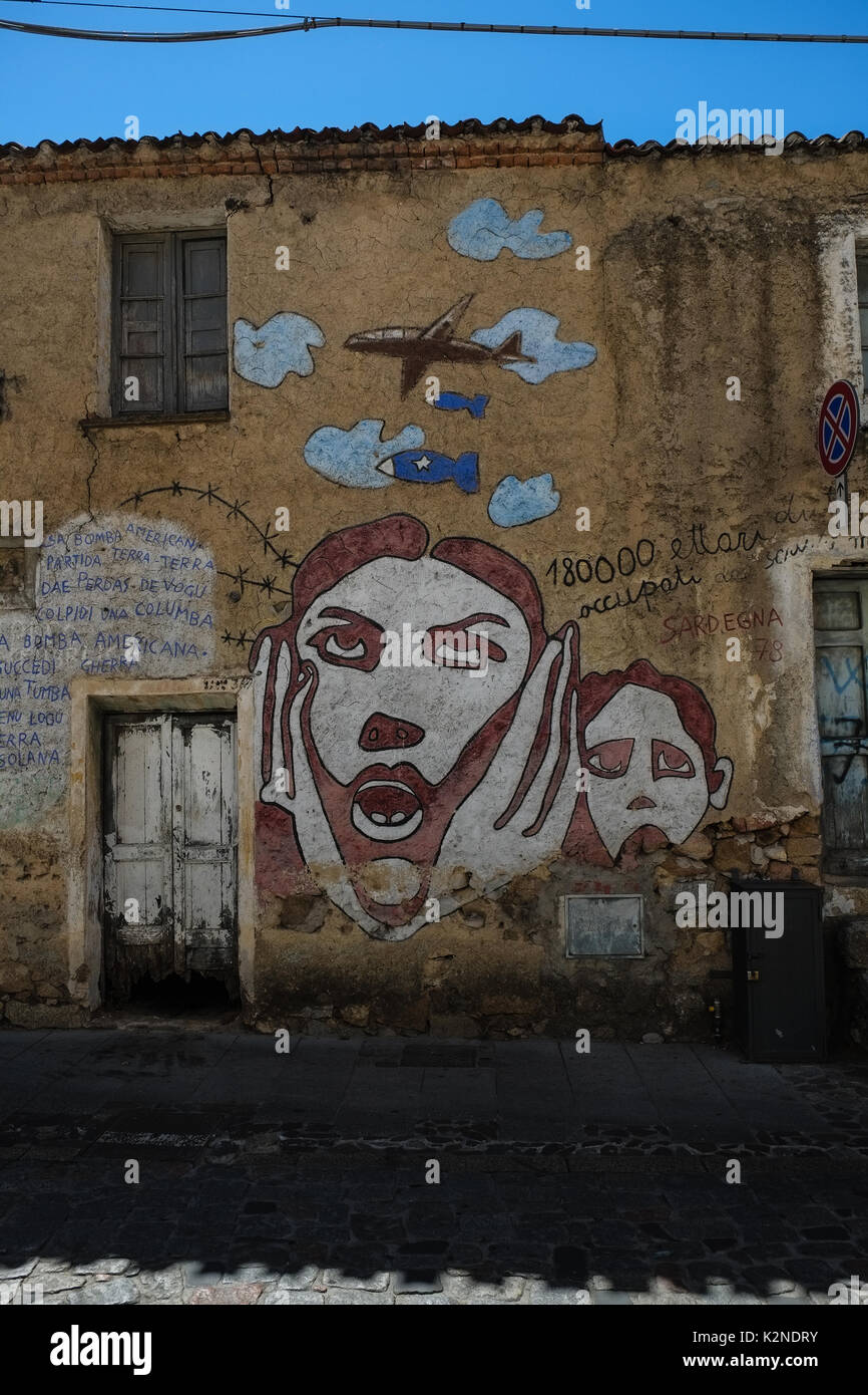 Street art murals in Orgosolo, Sardinia, Italy Stock Photo - Alamy