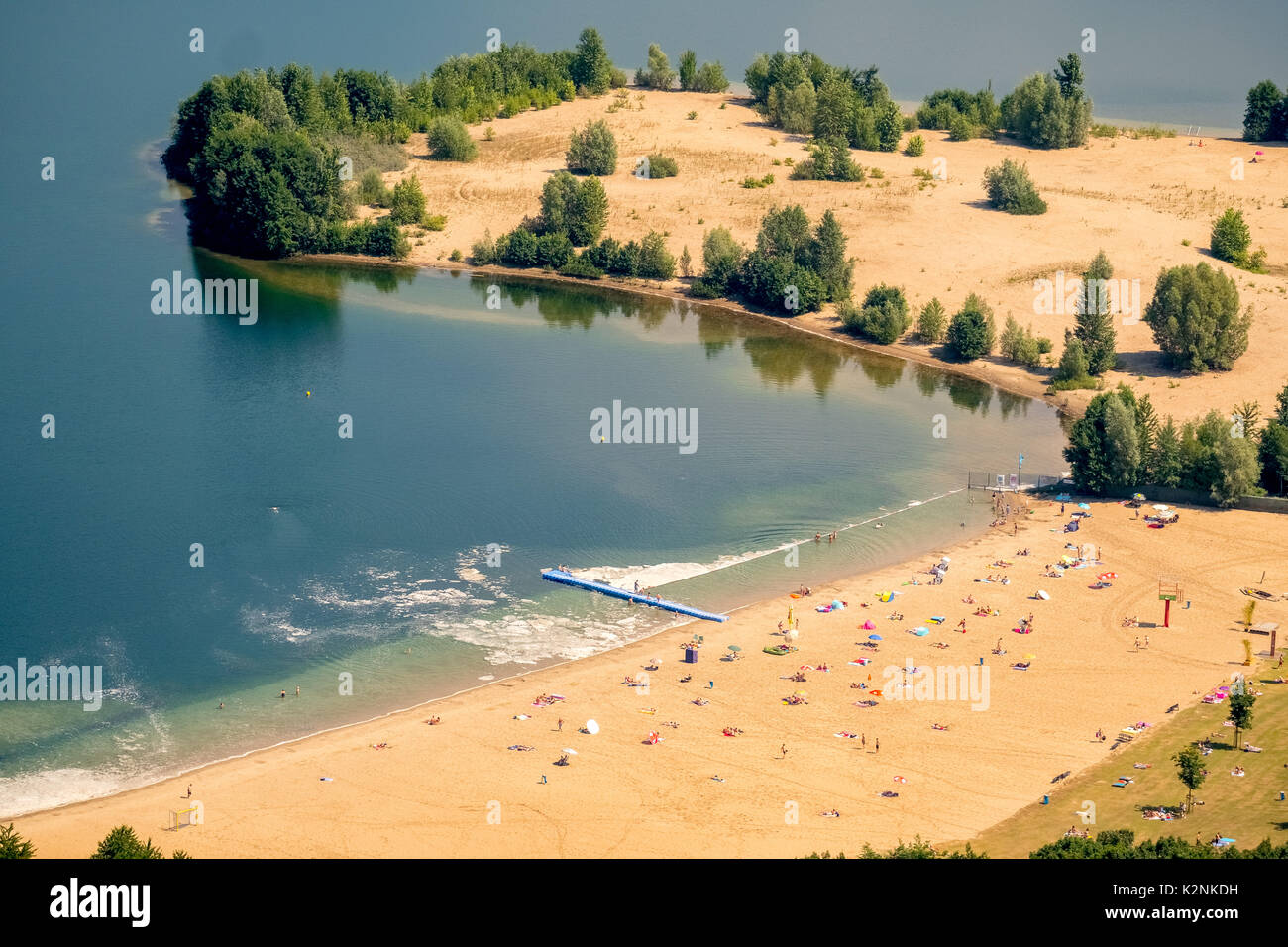 Strandbad Tenderingssee, Voerde Niederrhein, Ruhr area, North Rhine ...