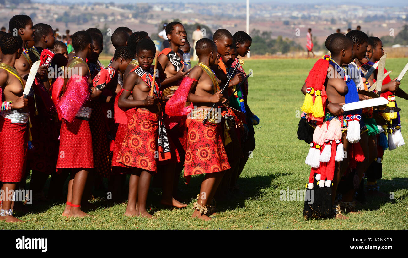 Swaziland Umhlanga Reed Dance Stock Photo - Alamy