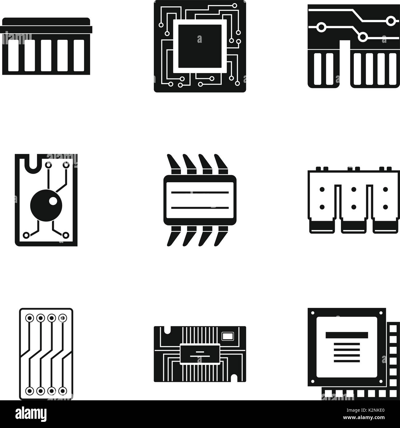 Transistor icons set, simple style Stock Vector Image & Art - Alamy