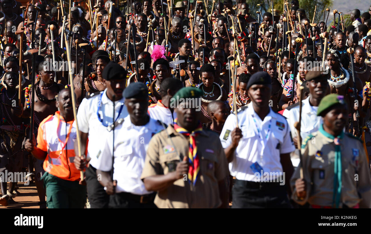 Swaziland Umhlanga Reed Dance Stock Photo - Alamy