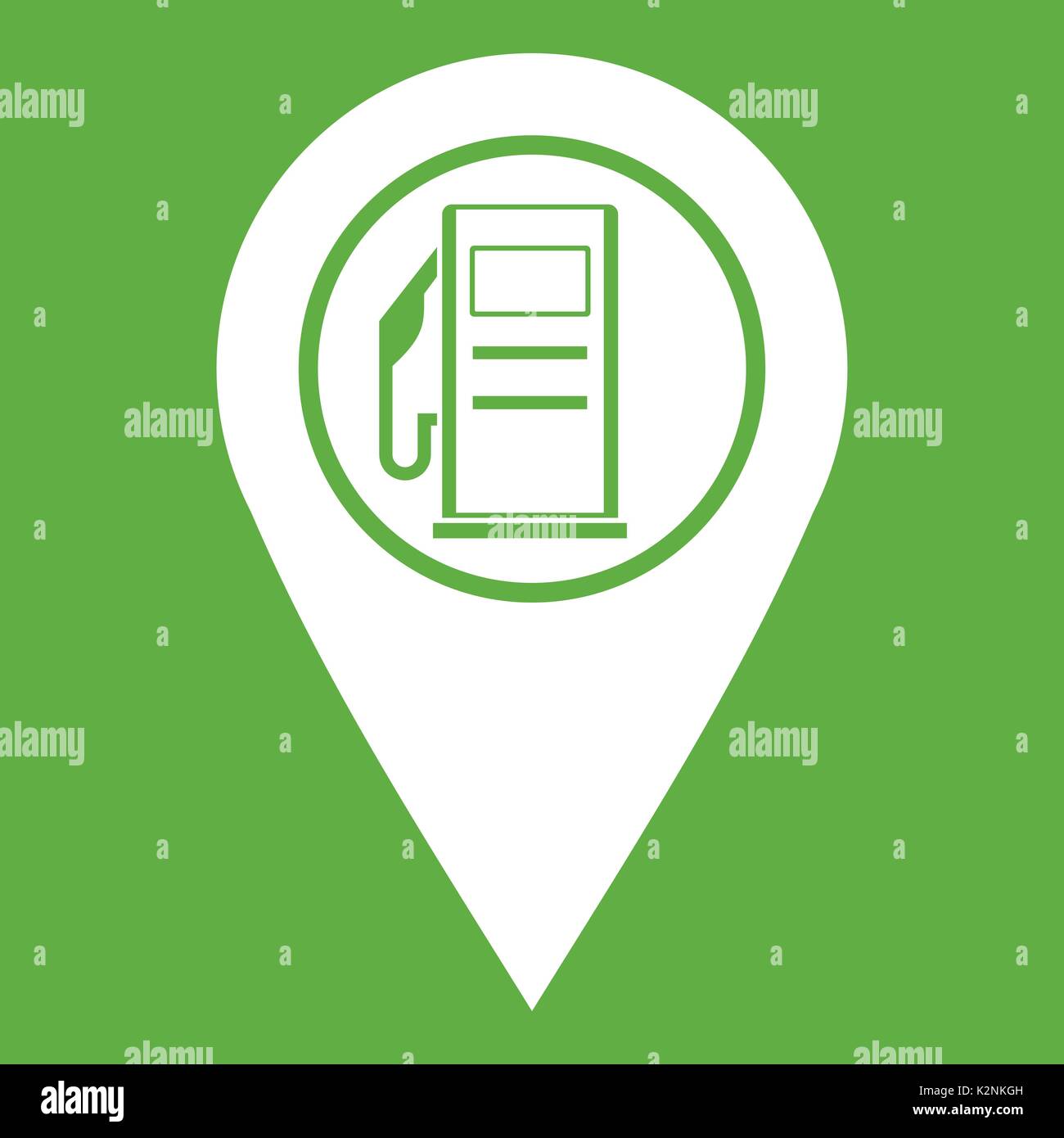 Map pointer with gas station symbol icon green Stock Vector Image & Art ...