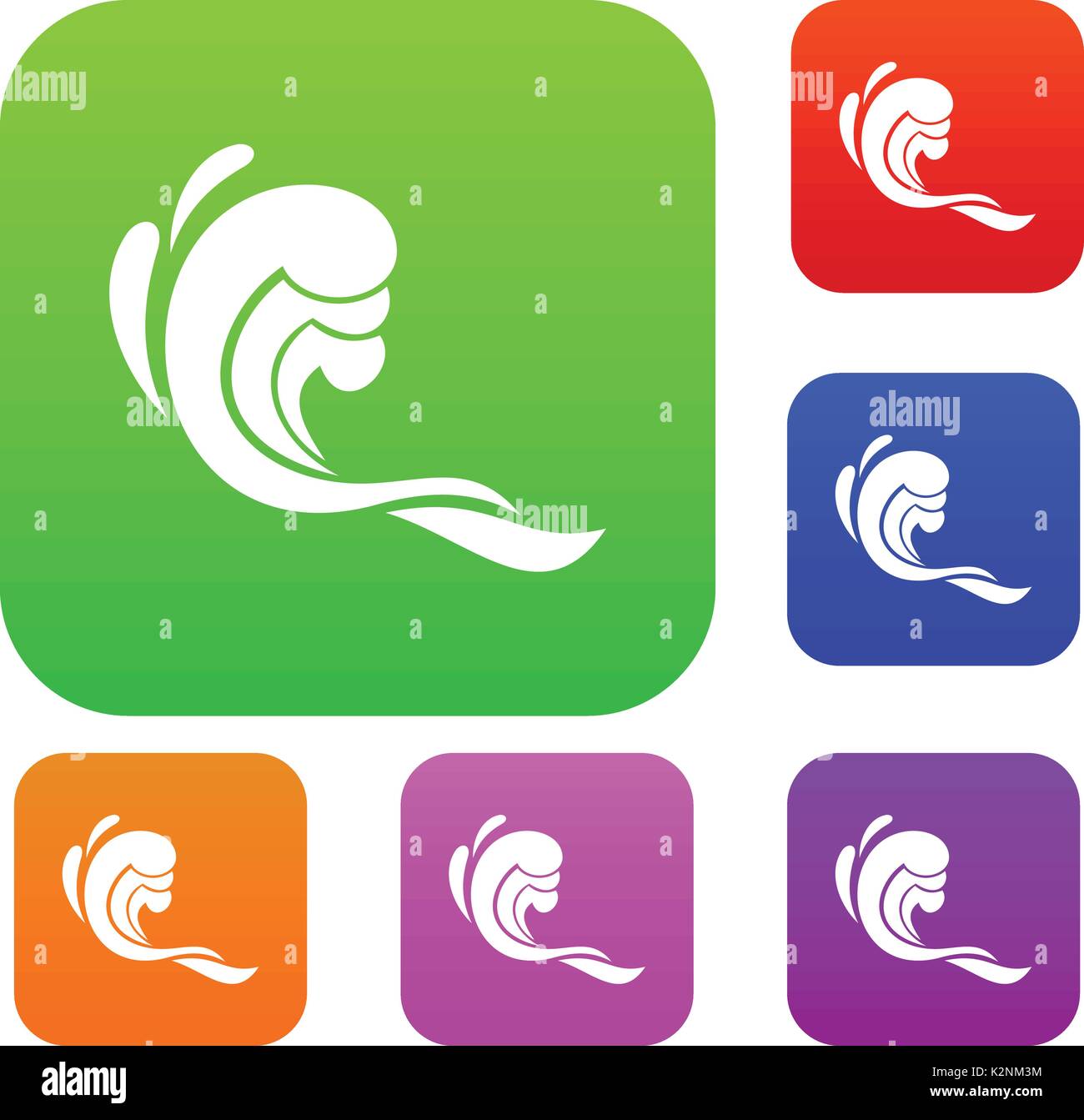 Water wave set collection Stock Vector Image & Art - Alamy