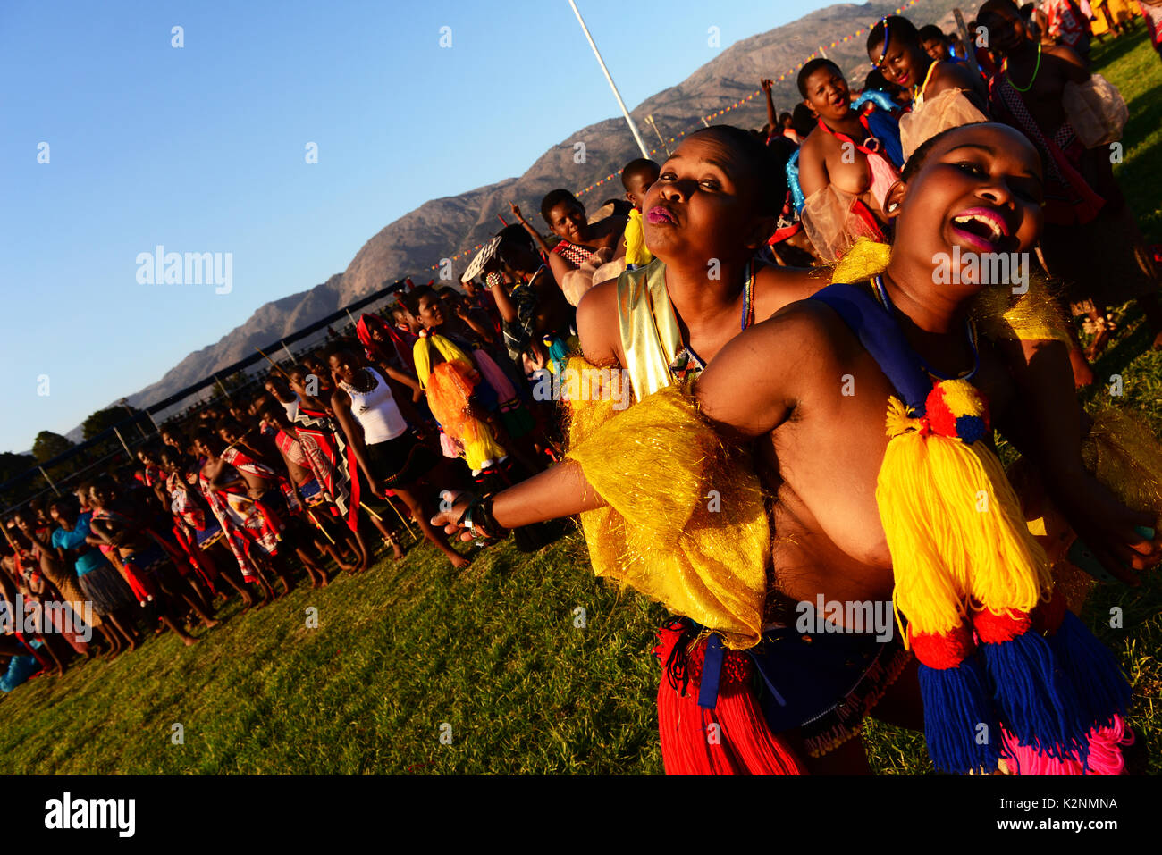 Swaziland Umhlanga Reed Dance Stock Photo - Alamy