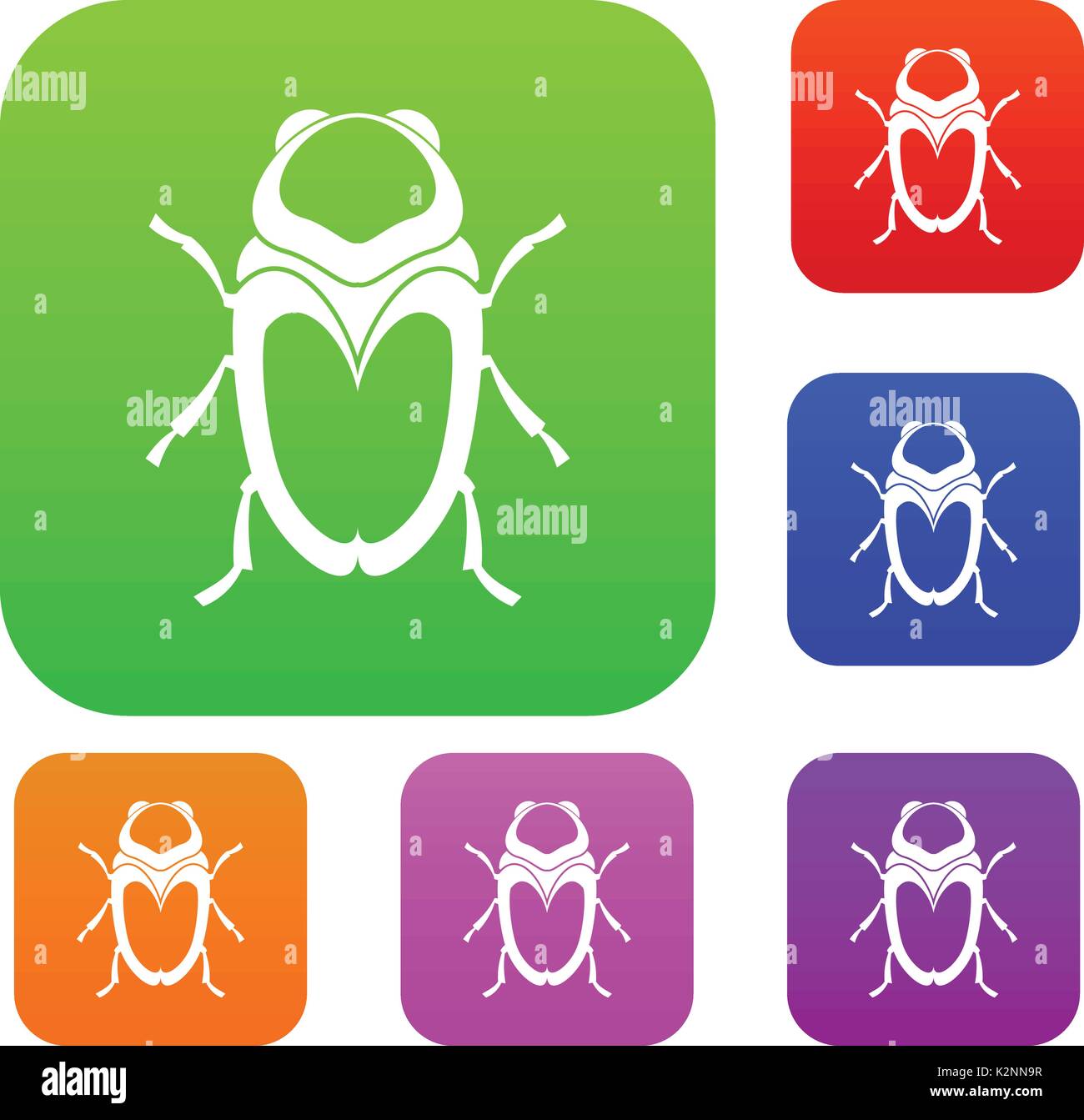 Scarab beetle set collection Stock Vector Image & Art - Alamy