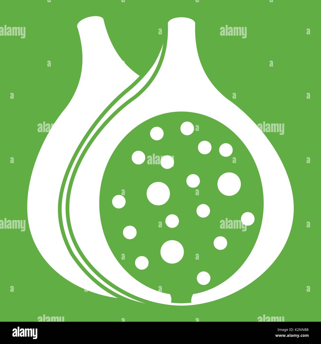 Slice green fig icon Stock Vector Images - Alamy