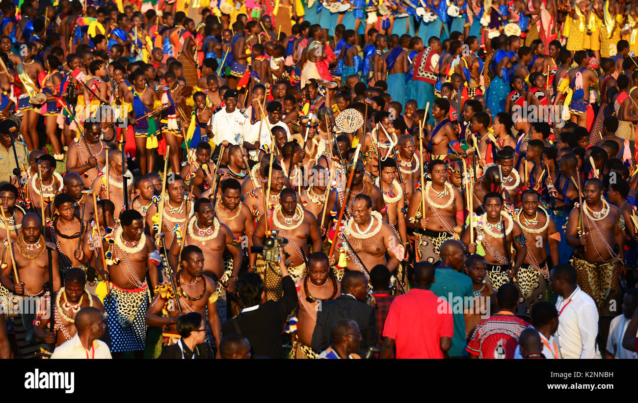 Swaziland Umhlanga Reed Dance Stock Photo - Alamy