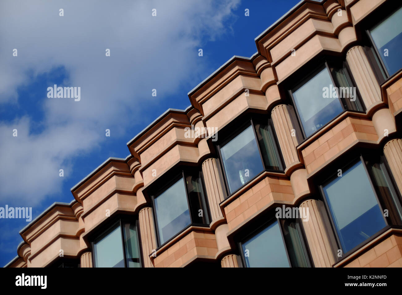 Art deco design on modern building in Marylebone, London, UK Stock ...
