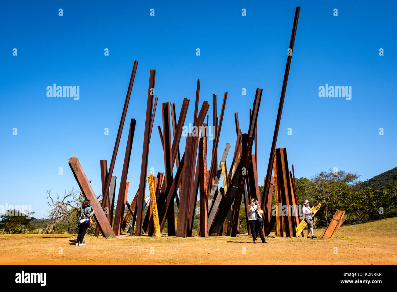 Tourists, Beam Drop, by Chris Burden, Inhotim Center of Contemporary ...