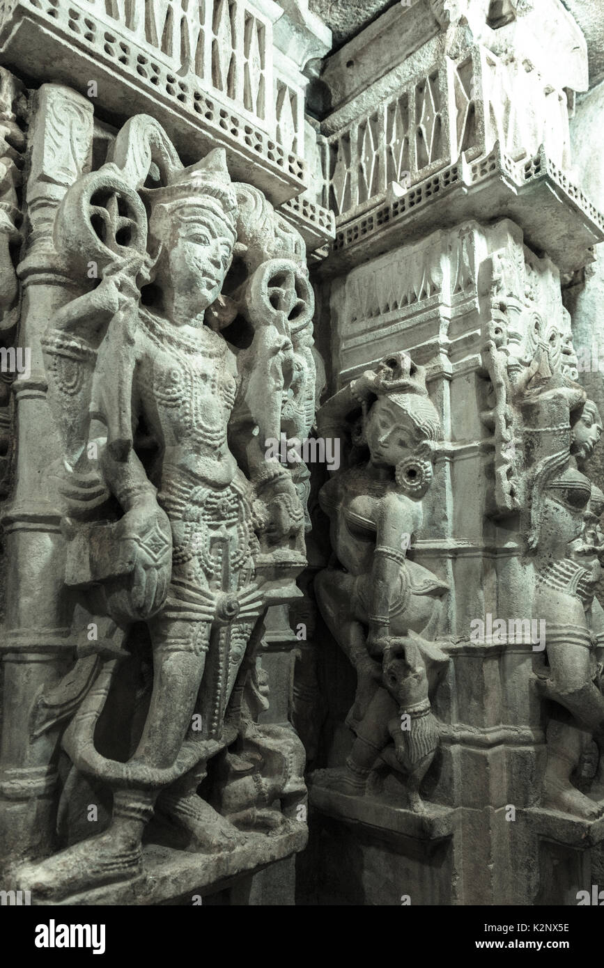 Vertical picture of marble stone carving of Jain Gods in Jain Temples ...