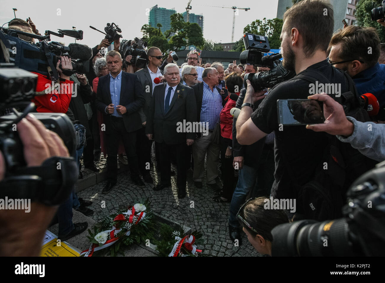 Gdansk, Poland. 31st Aug, 2017. Former President of Poland and First ...