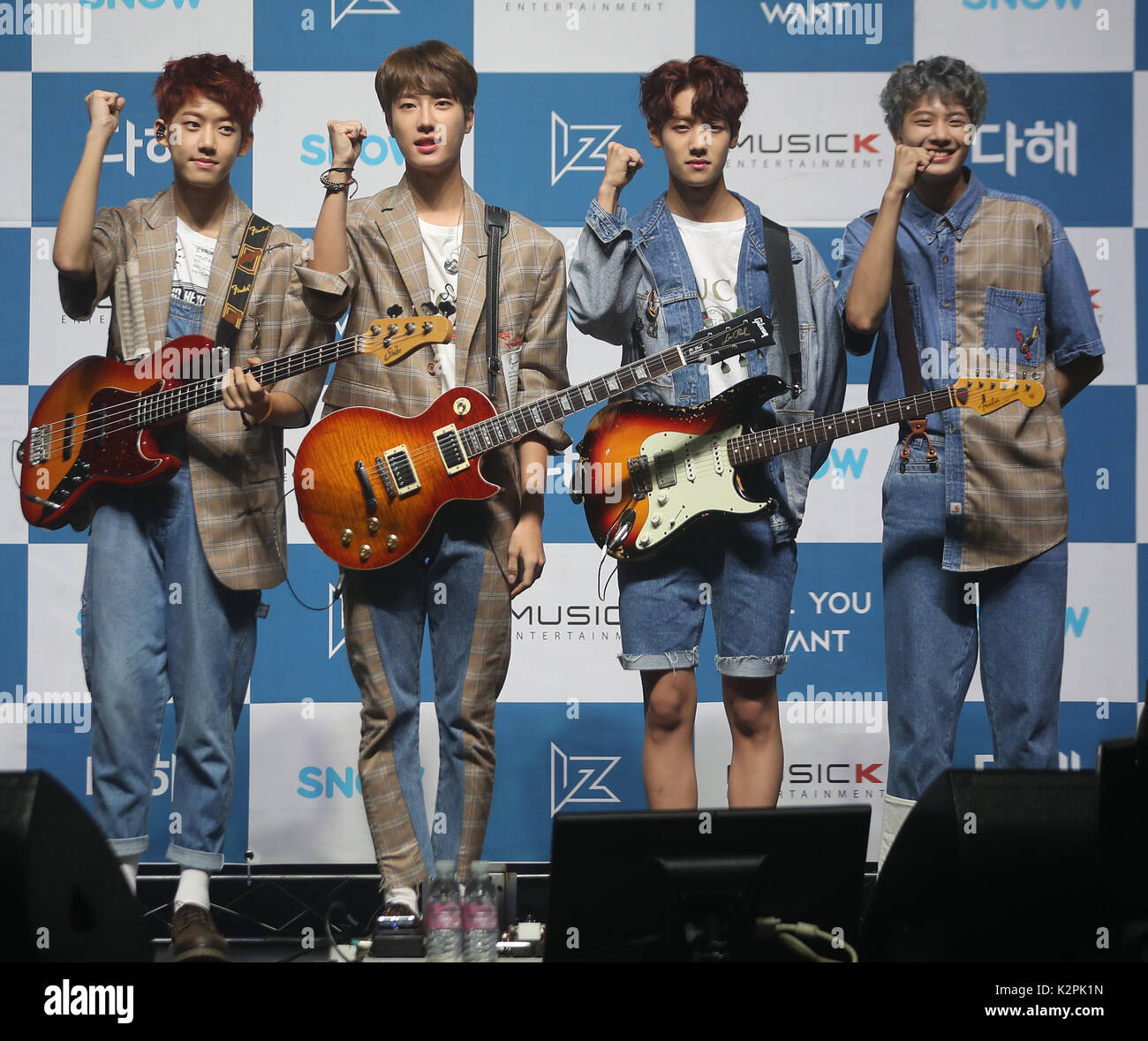 New boy band 'iz' New boy band "iz" poses during a showcase for its ...