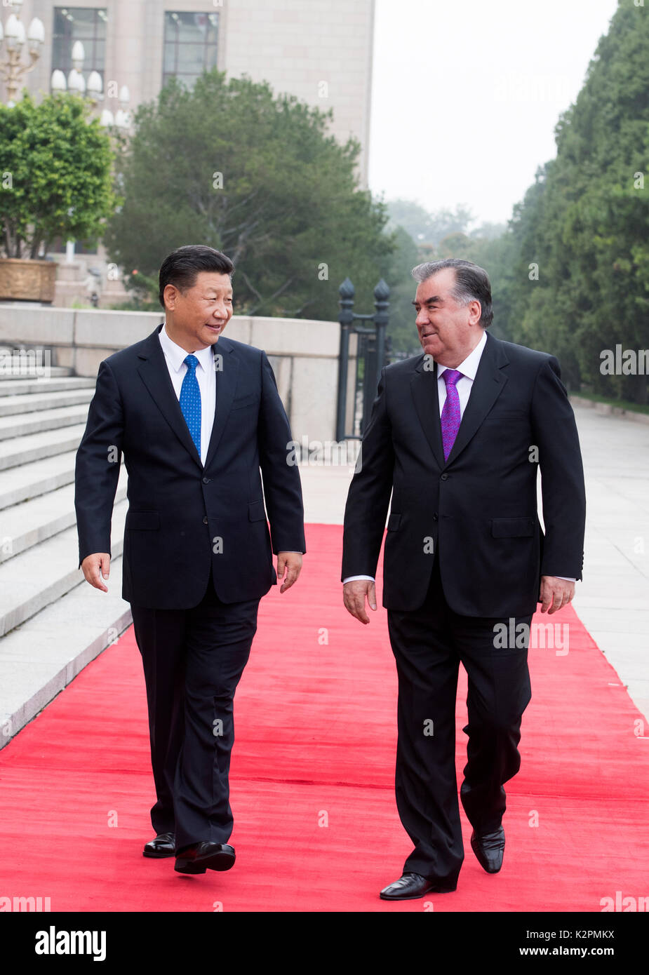 Beijing China 31st Aug 2017 Chinese President Xi Jinping L Walks