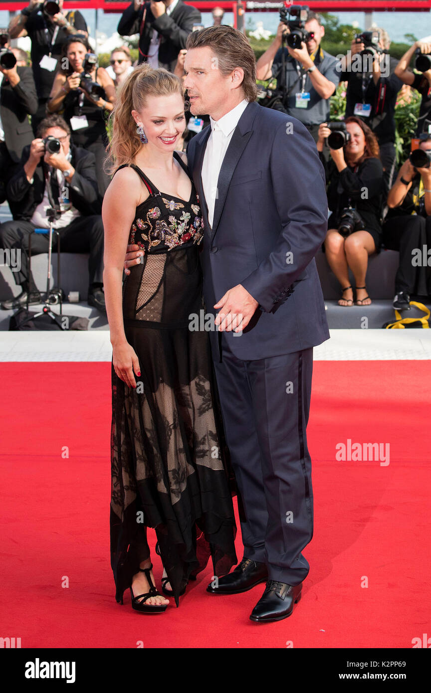 Venice, Italy. 31st Aug, 2017. Amanda Seyfried and Ethan Hawke ...