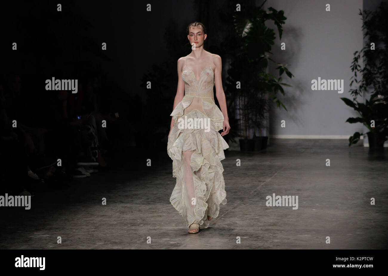 Sao Paulo, Brazil. 31st August, 2017. A model walks runway Helo Rocha ...