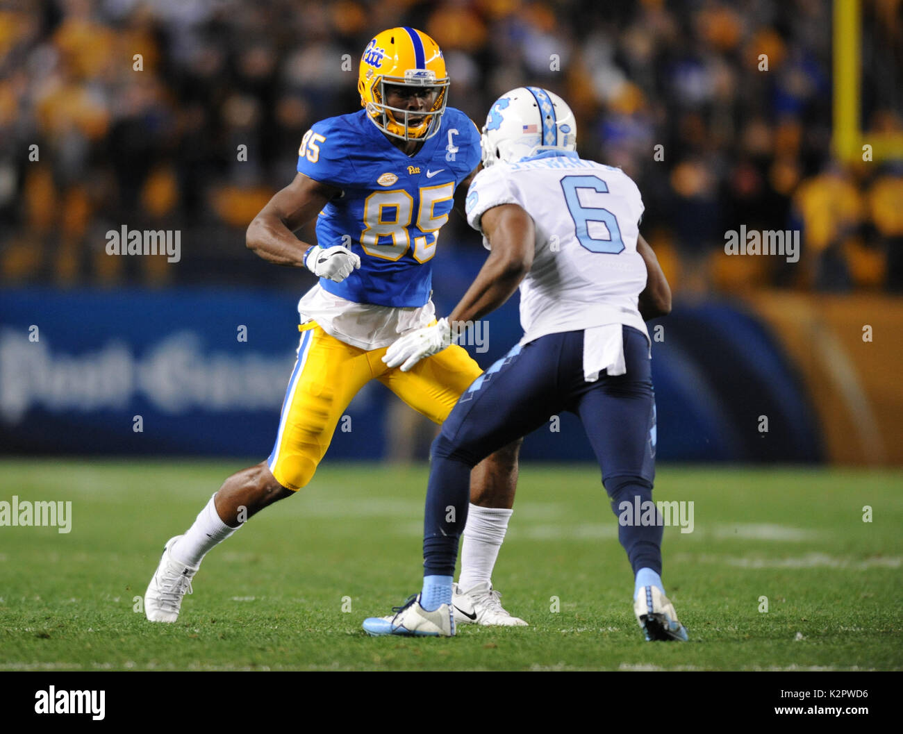 Pittsburgh, PA, USA. 9th Nov, 2017. PITT Jester Weah #85 during the ...