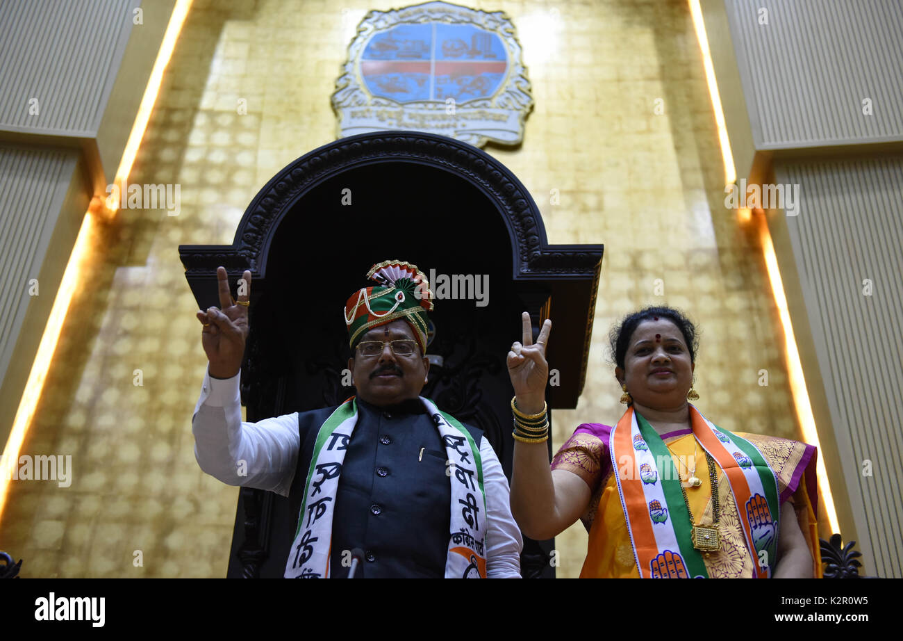 MUMBAI, INDIA – NOVEMBER 9: Newly elected Navi Mumbai Mayor Jaywant ...