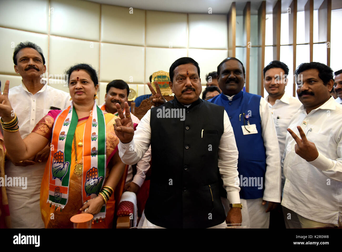 MUMBAI, INDIA – NOVEMBER 9: Newly elected Navi Mumbai Mayor Jaywant ...