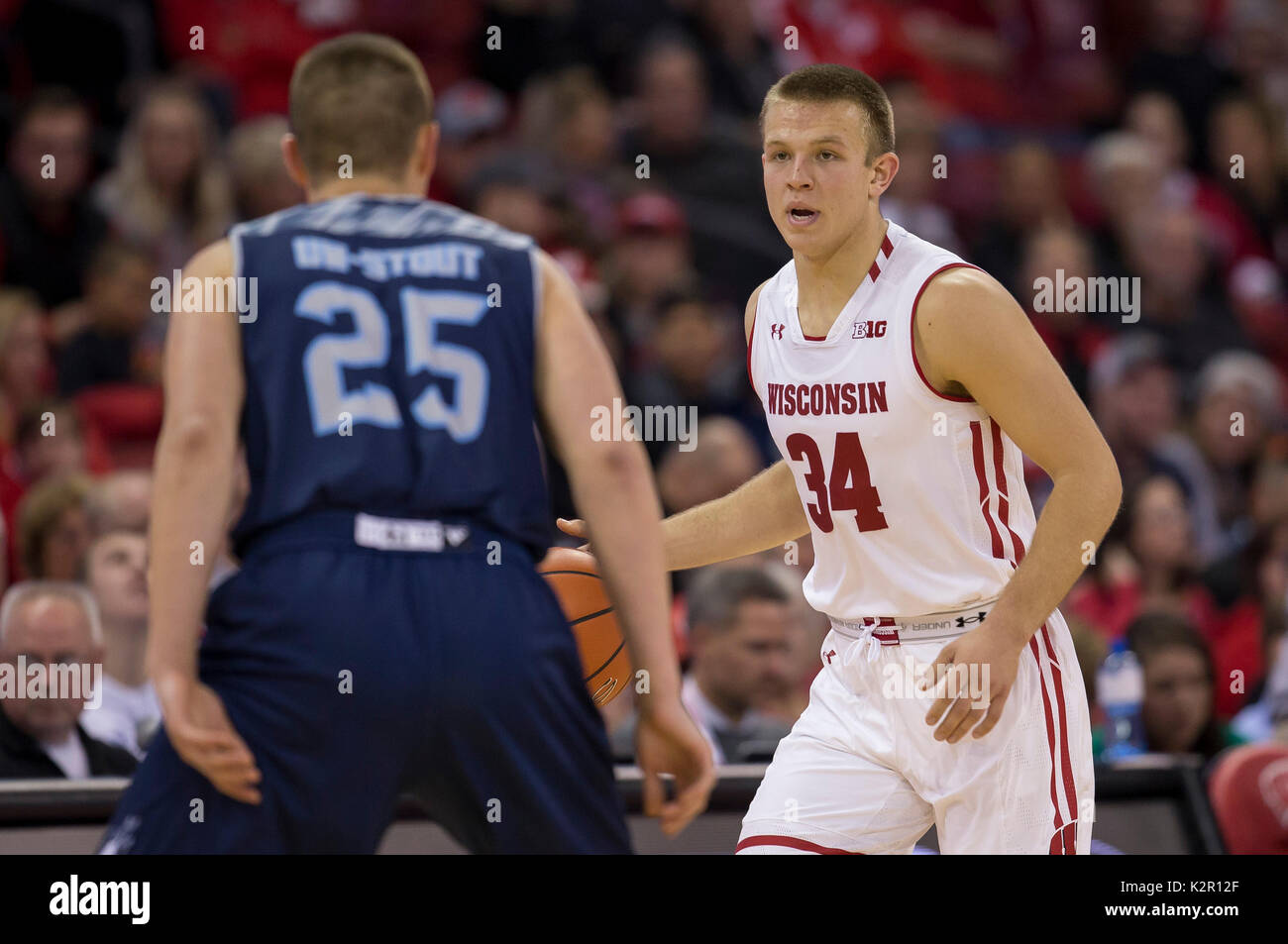 Madison, WI, USA. 5th Nov, 2017. Wisconsin Badgers guard Brad Davison ...