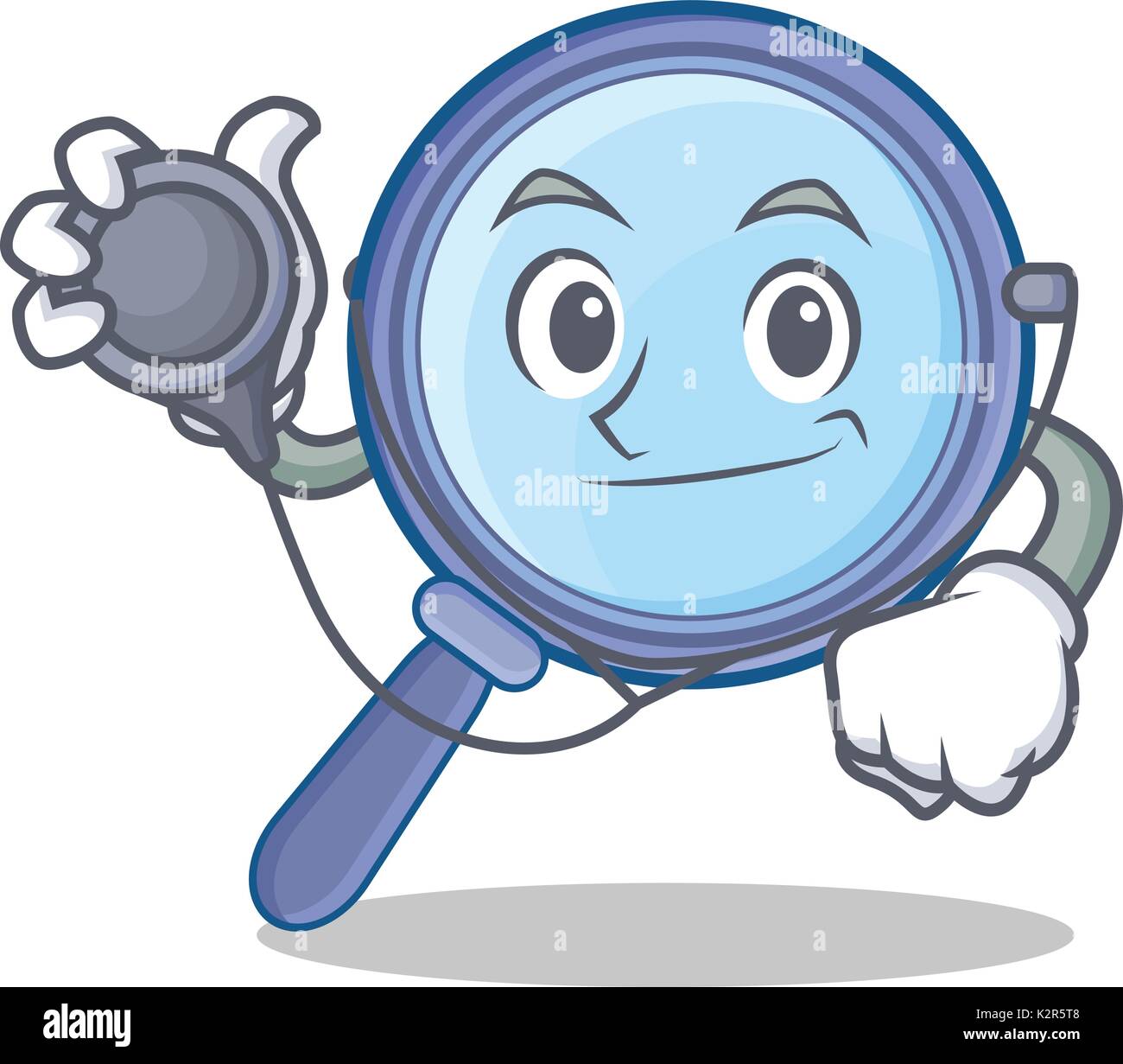 Doctor magnifying glass character cartoon Stock Vector Image & Art - Alamy