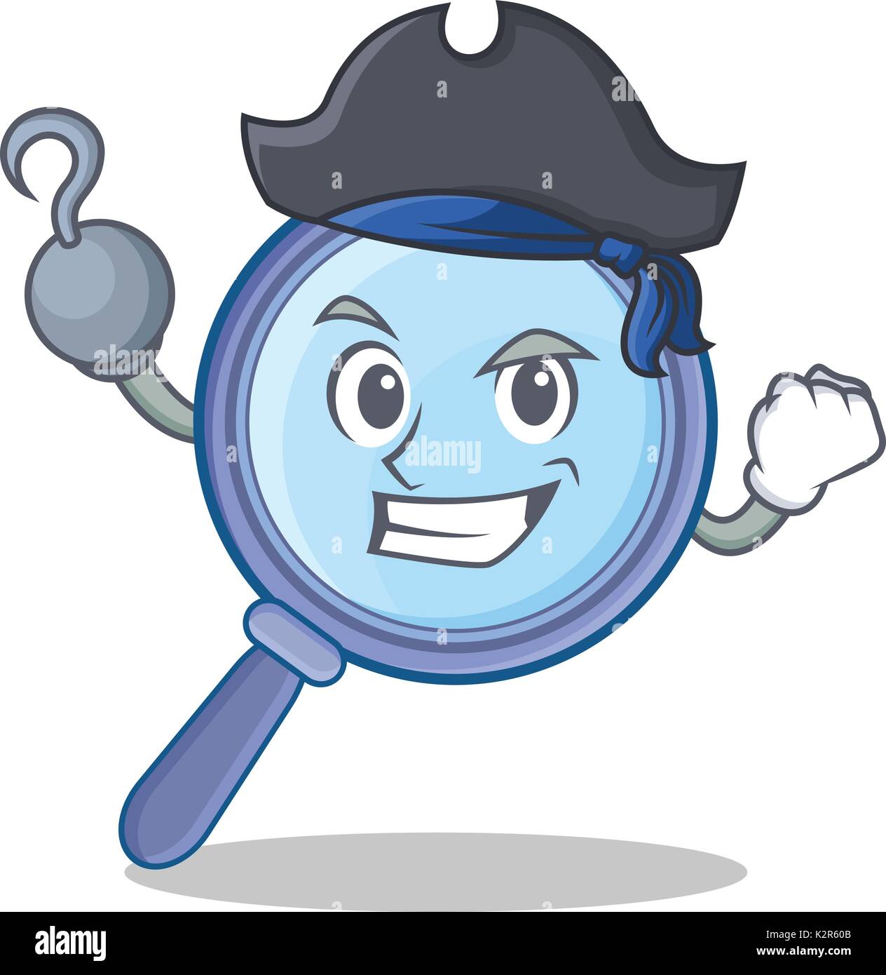 Pirate magnifying glass character cartoon Stock Vector Image & Art - Alamy