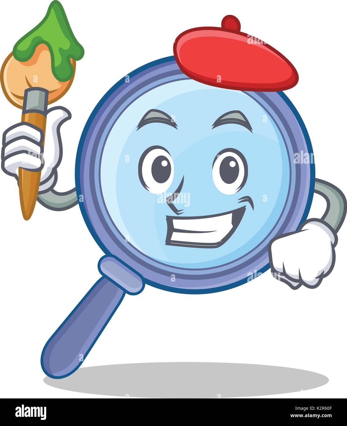 Artist magnifying glass character cartoon Stock Vector Image & Art - Alamy