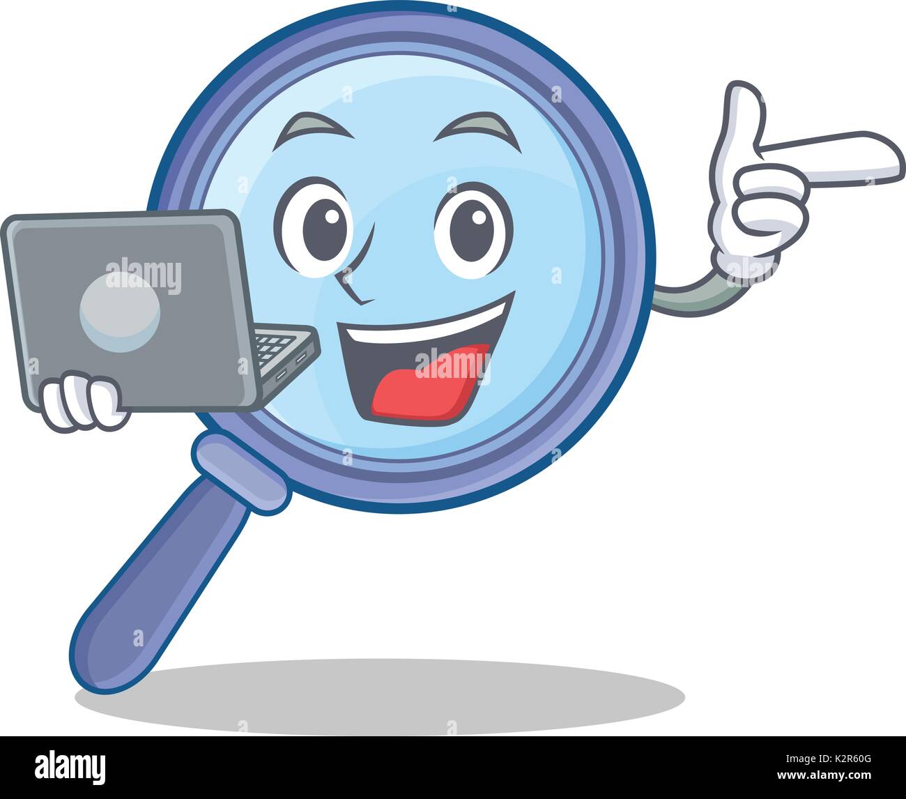 With laptop magnifying glass character cartoon Stock Vector Image & Art ...