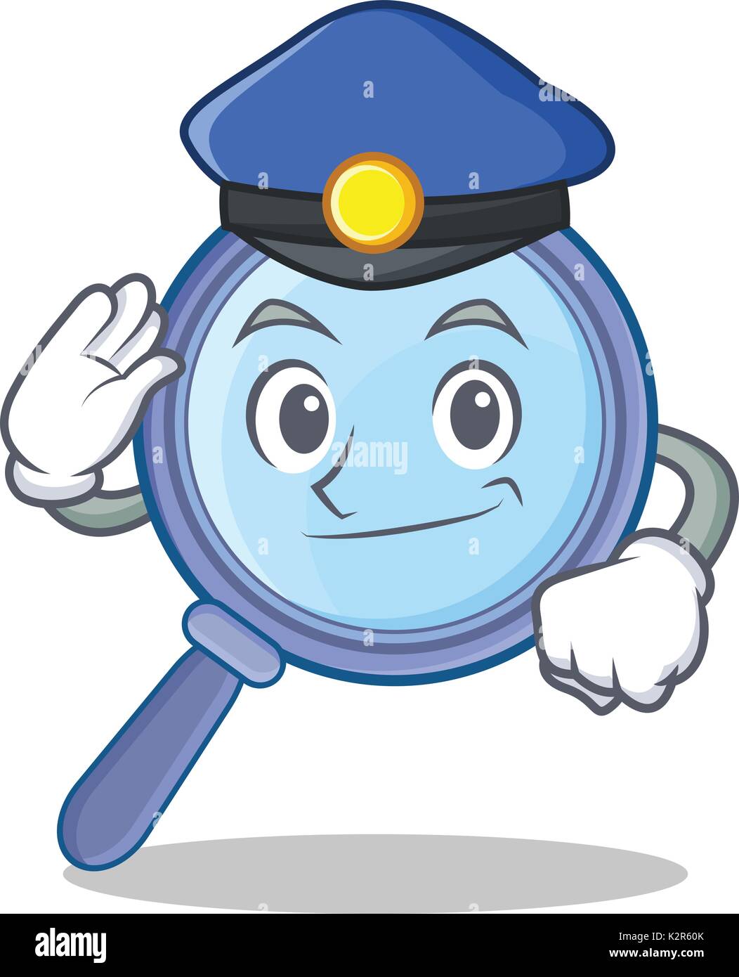Police magnifying glass character cartoon Stock Vector Image & Art - Alamy