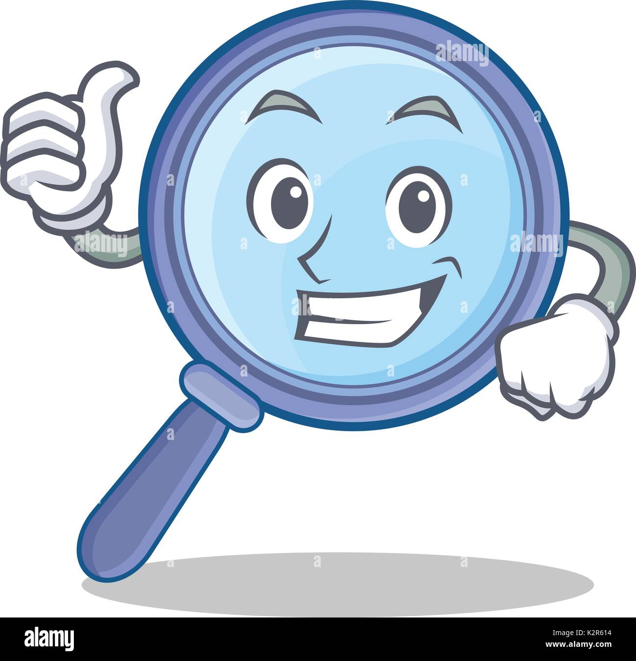Thumbs up magnifying glass character cartoon Stock Vector Image & Art ...