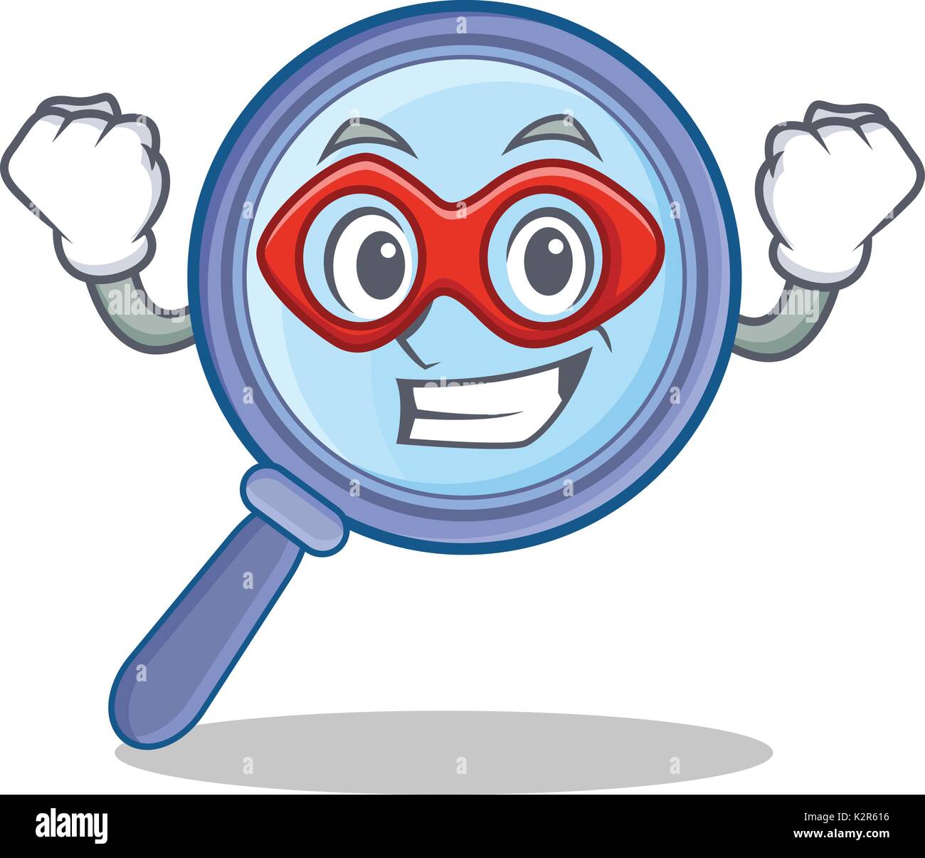 Super hero magnifying glass character cartoon Stock Vector Image & Art ...