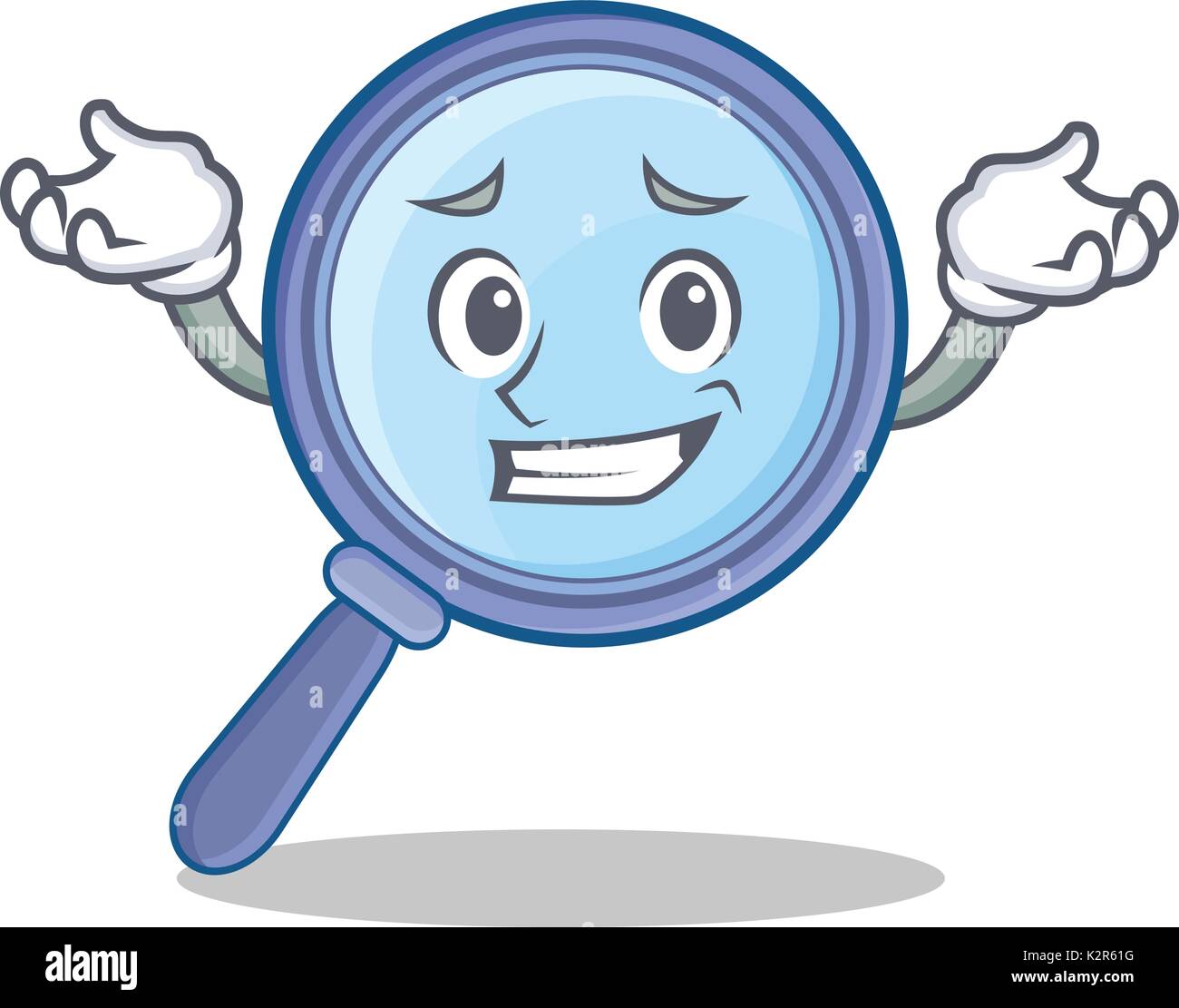 Grinning magnifying glass character cartoon Stock Vector Image & Art ...