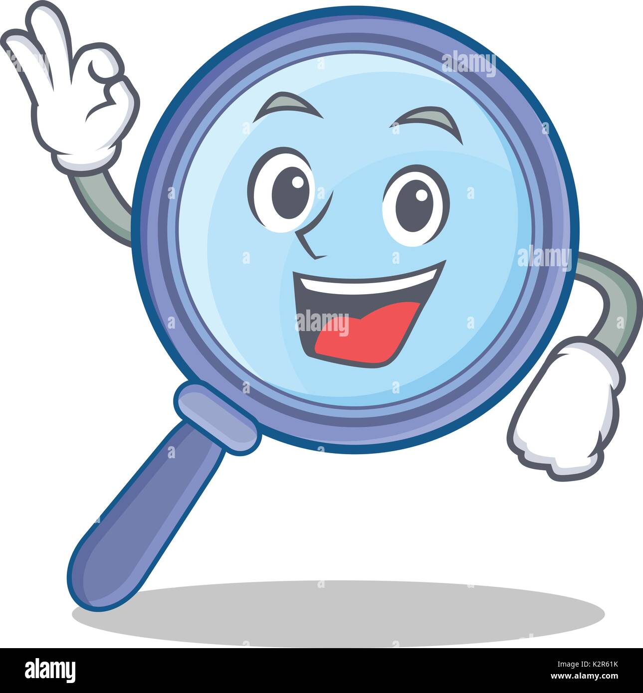 Okay magnifying glass character cartoon Stock Vector Image & Art - Alamy