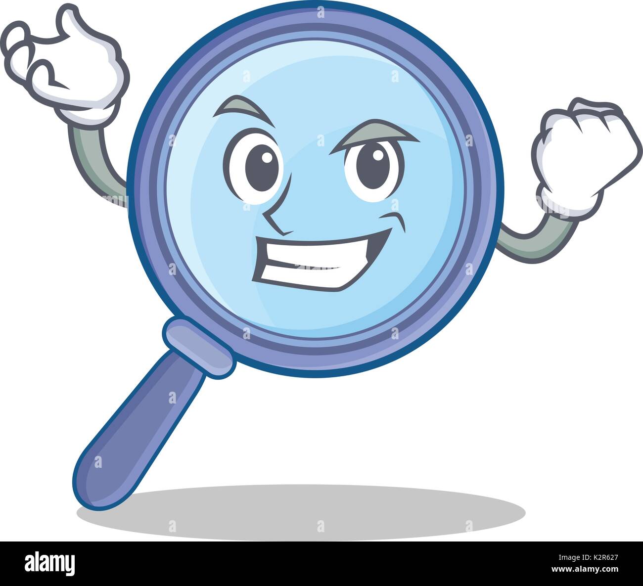 Successful magnifying glass character cartoon Stock Vector Image & Art ...