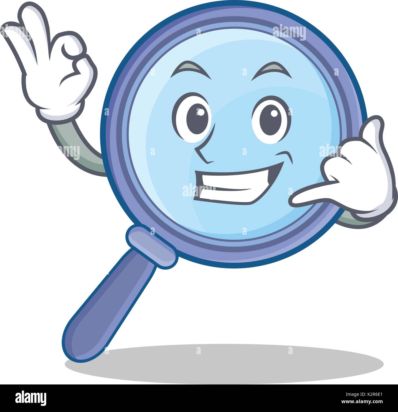 Call me magnifying glass character cartoon Stock Vector Image & Art - Alamy