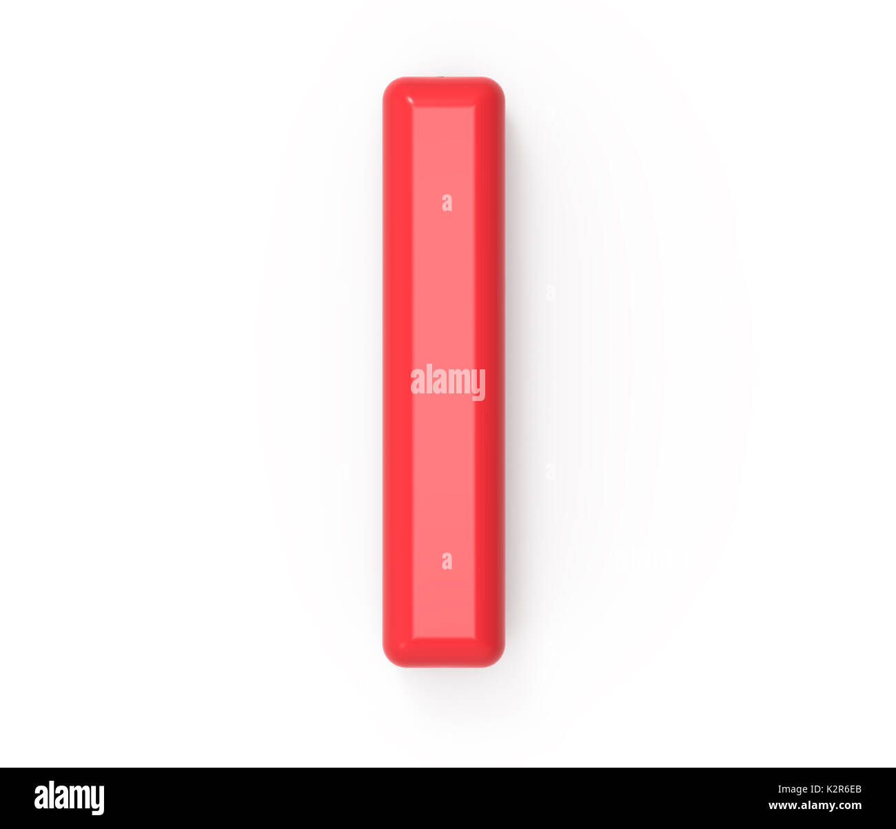 red letter I, 3D rendering red plastic texture alphabet with frame ...