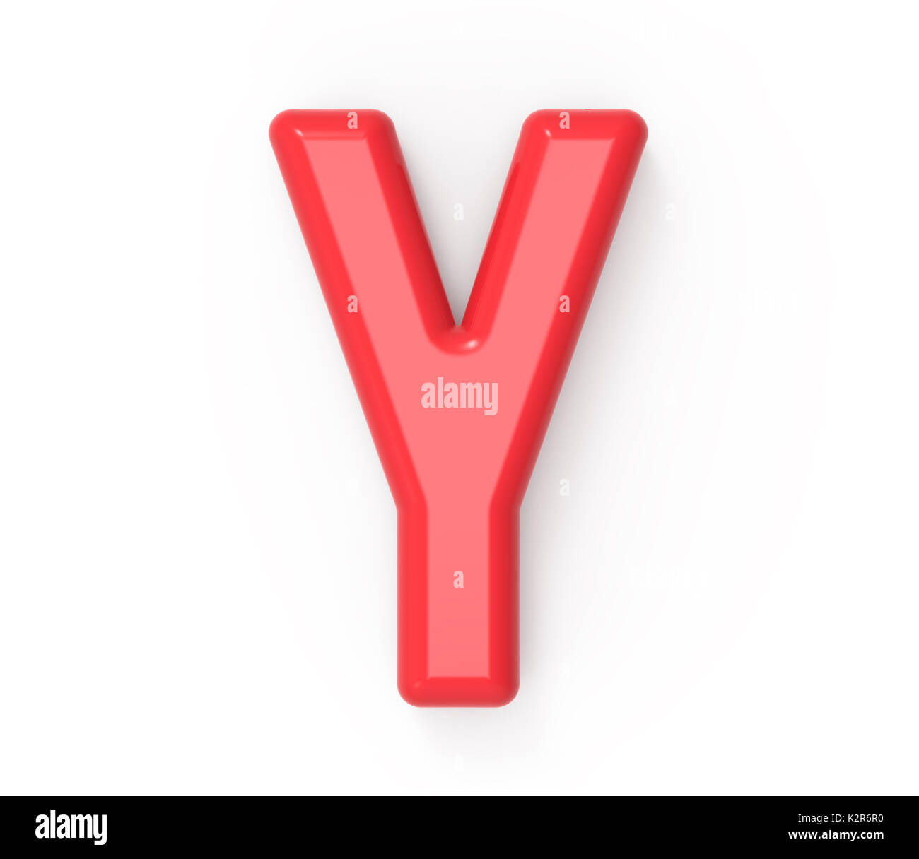 red letter Y, 3D rendering red plastic texture alphabet with frame ...