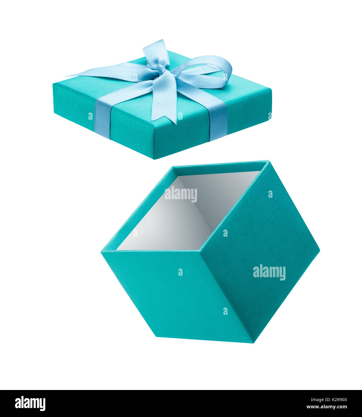 Open gift box isolated on white background Stock Photo - Alamy